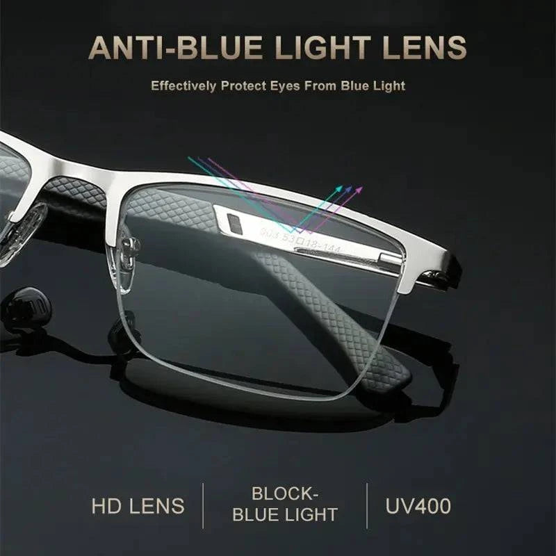 Metal Frame Anti Blue Light Reading Glasses – SunRay Glasses