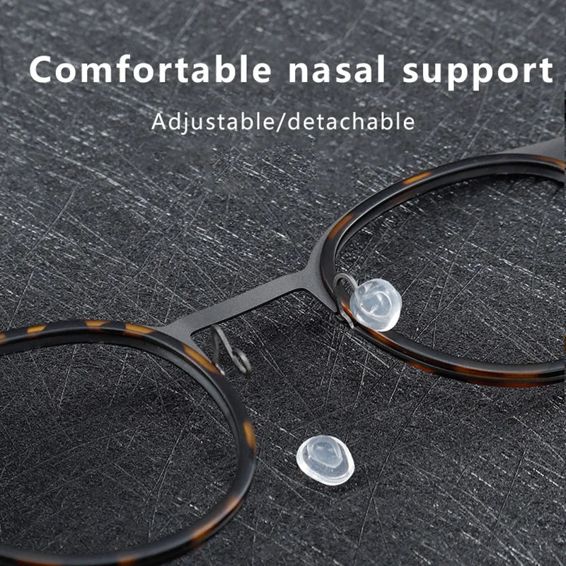 Luxury Vintage Titanium Photochromic Glasses | Retro Round Progressive ...
