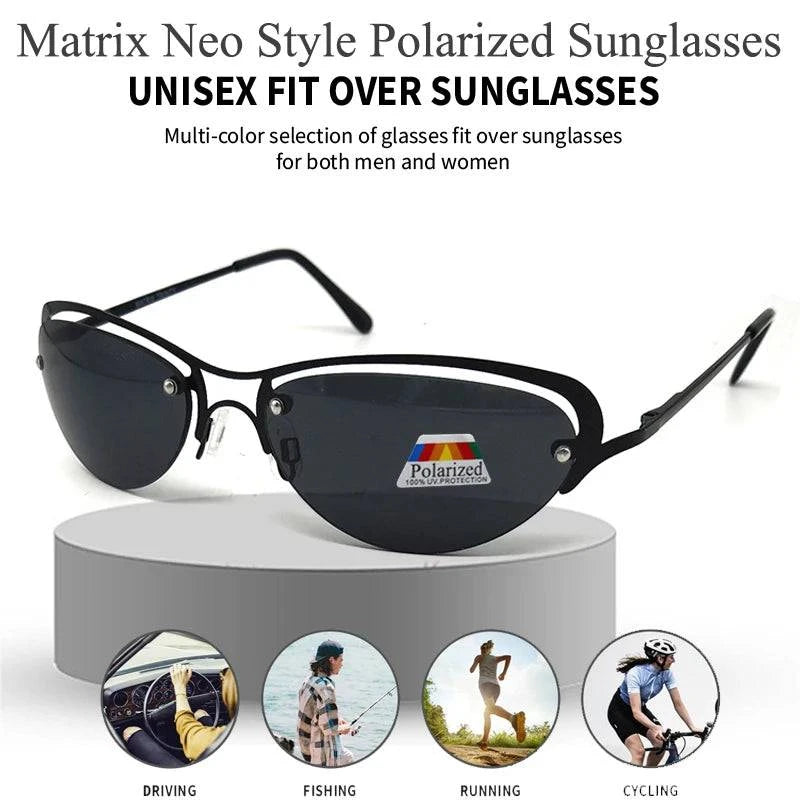 Titanium Ultralight Rimless Matrix Trinity Polarized Sunglasses ...