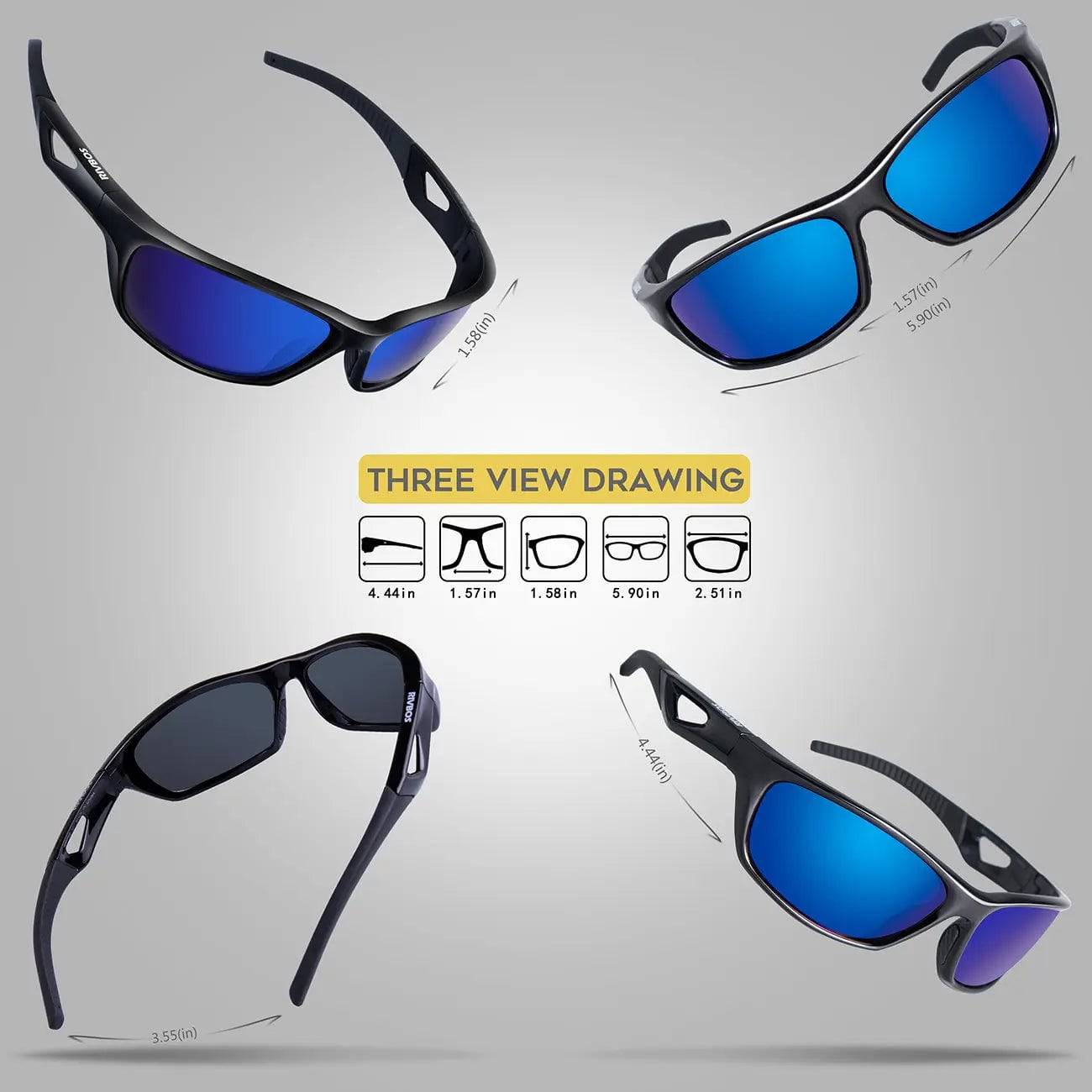 Shop Polarized Sports Sunglasses for Men | Durable TR90 Frame – SunRay ...